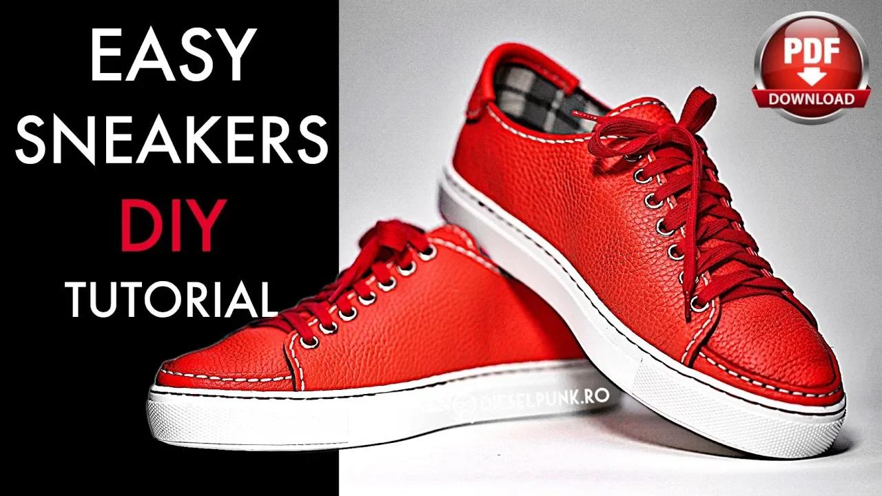 Leather Sneakers DIY - Tutorial and Pattern Download