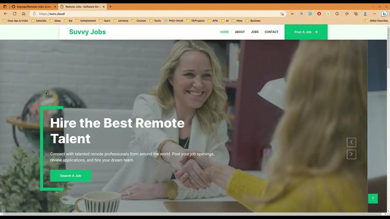 FREE DOWNLOAD Remote Jobs Template with Jobs (Node Js, Ejs)