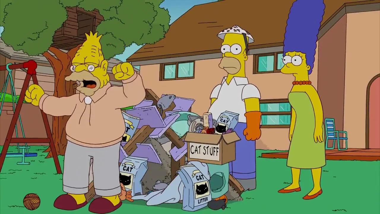 Simpsons - House Cat Flu - Comic Book Guy as Wolverine