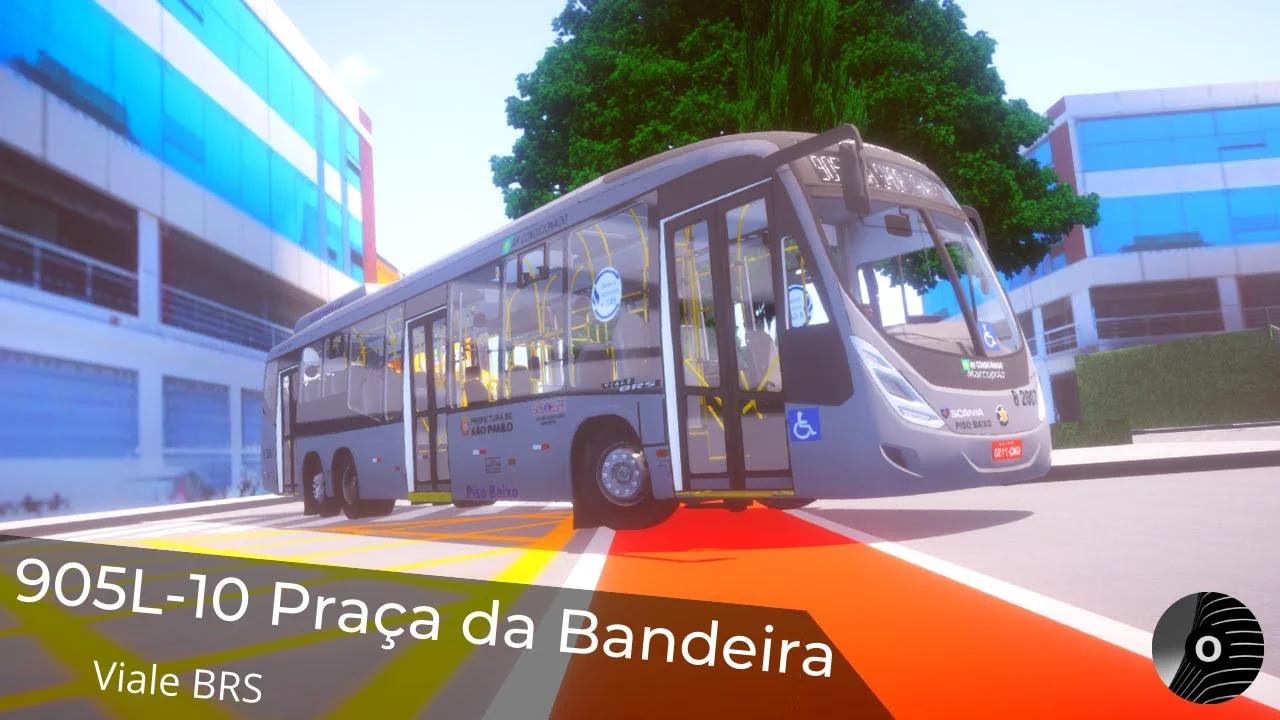 905L-10 PRAÇA DA BANDEIRA com o VIALE BRS (Scania K280UB) da VIAÇÃO ...
