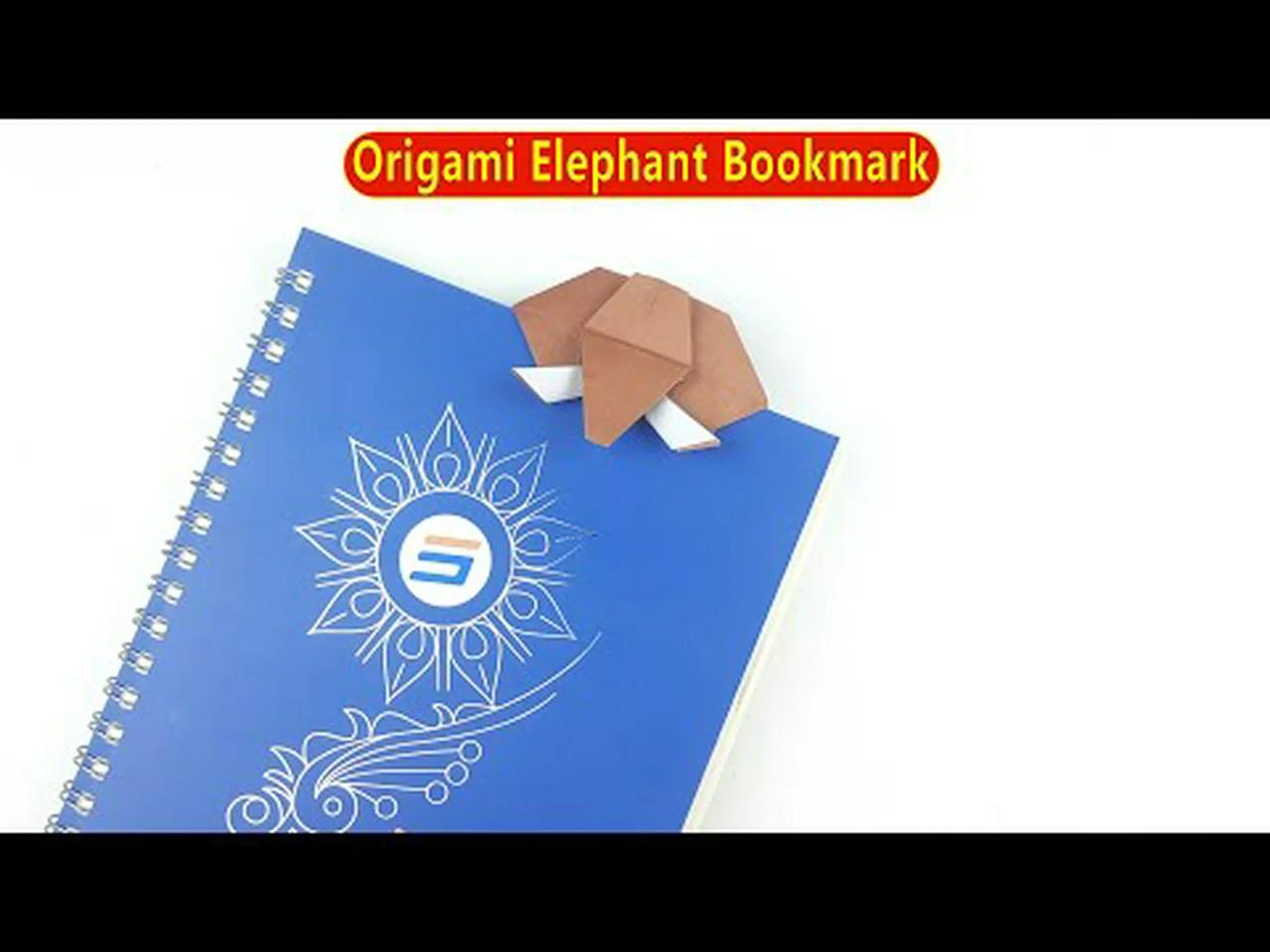 Origami Elephant Bookmark - Easy Paper Crafts