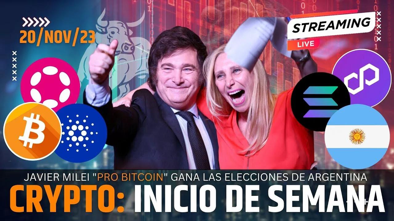 🚀BITCOIN VUELVE $37K | JAVIER MILEI GANA EN ARGENTINA | SOLANA, CARDANO ...