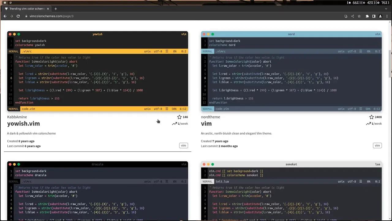 1300 and More Vim/Neovim Color Schemes for You to Use.