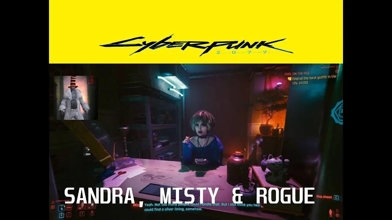 CYBERPUNK 2077 Misty Tarot, Sandra Dorsett and Rogue 1440p (PC)