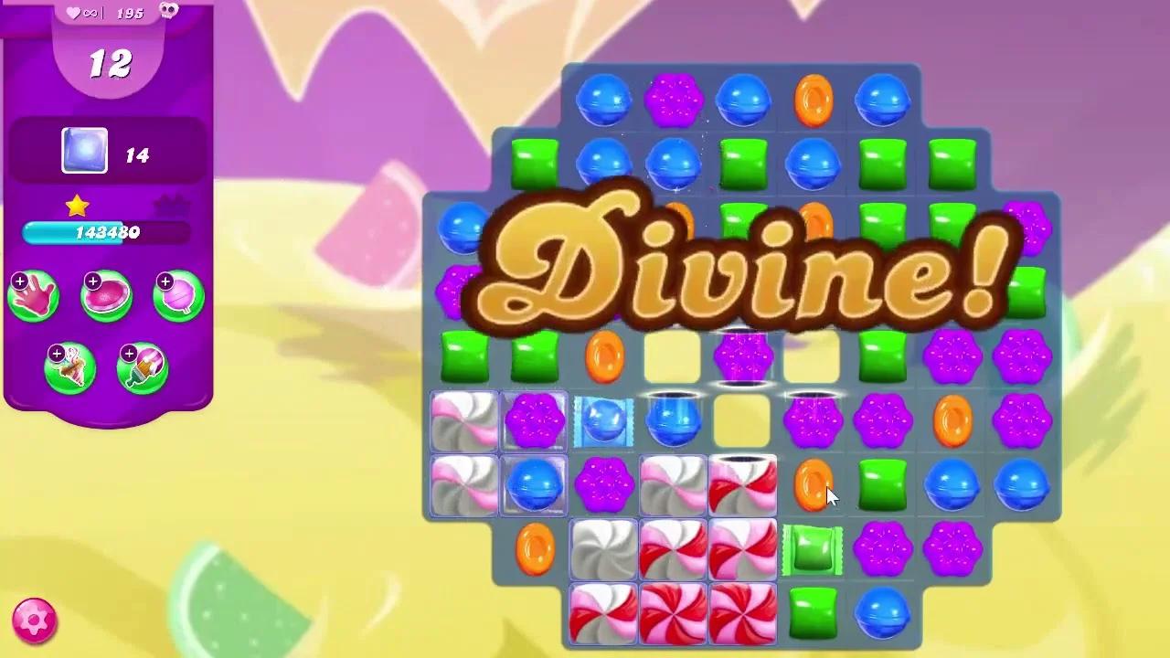Candy Crush Saga Level 195 Walkthrough No Boosters Android Puzzle Game