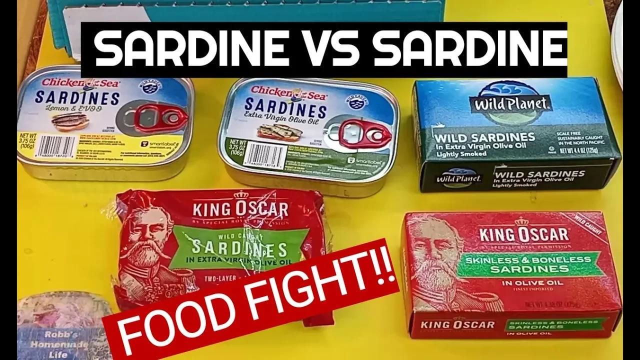 Sardine Showdown: King Oscar vs. Chicken of the Sea FOOD FIGHT! Olive Oil Packed Sardines Comparison