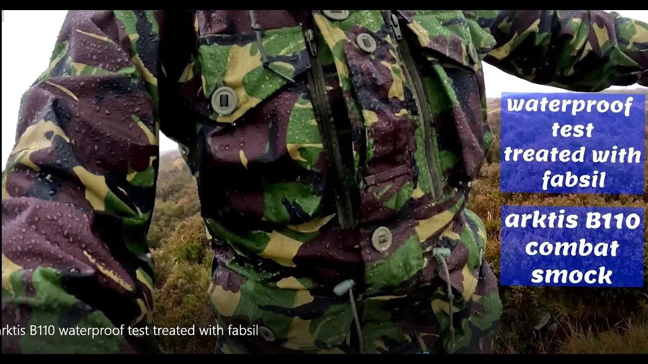 arktis B110 combat smock waterproof test / treated with fabsil