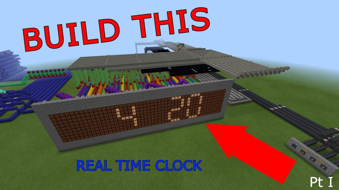 How to make a real time clock in Minecraft (PT 1) Bedrock edition