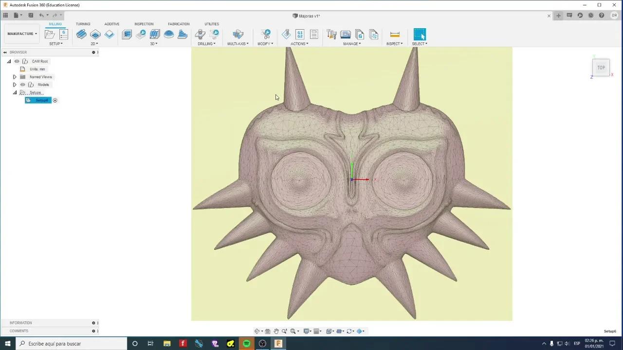 Tutorial Fusion 360 Modelo 3D STL y Corte Router CNC [1/2]