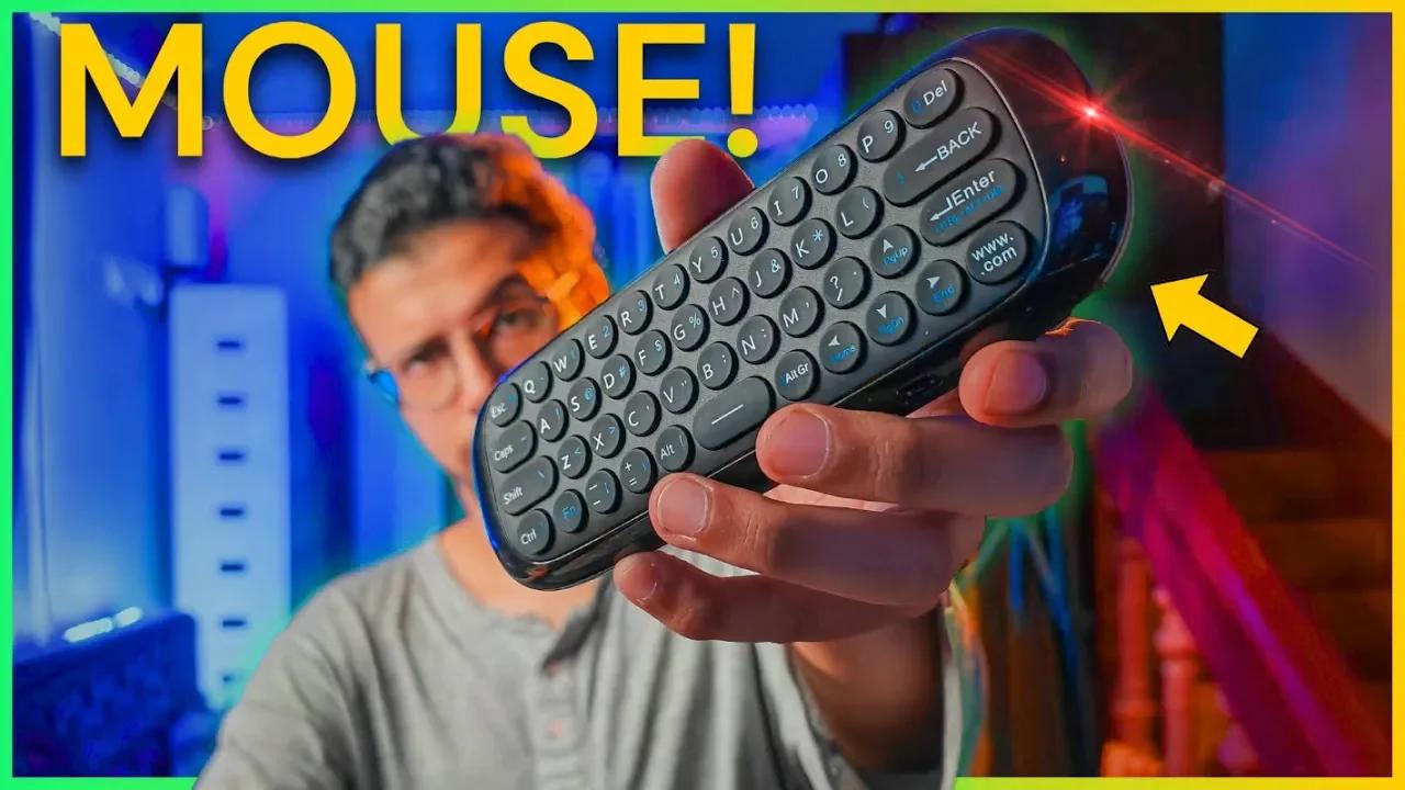 This Wireless Mouse has a Tiny Keyboard on it!