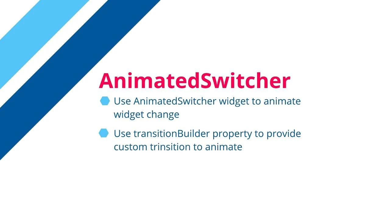 Flutter Tutorial For Beginners Animatedswitcher Widget