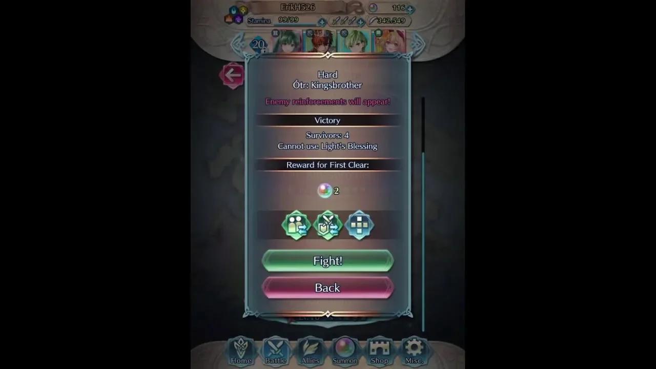 ErikH526 - Fire Emblem Heroes - Mythic Hero Ótr Battle Hard - 09-30-2021