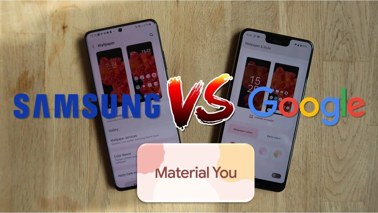 Google Android 12 vs Samsung One UI 4 Material You Comparison