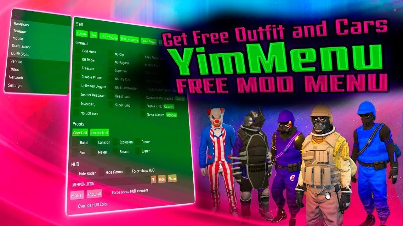 Mod Menu Yim GTA V Free PACK Outfits & Vehicles En GTA5 Online 1.67 😲 ...