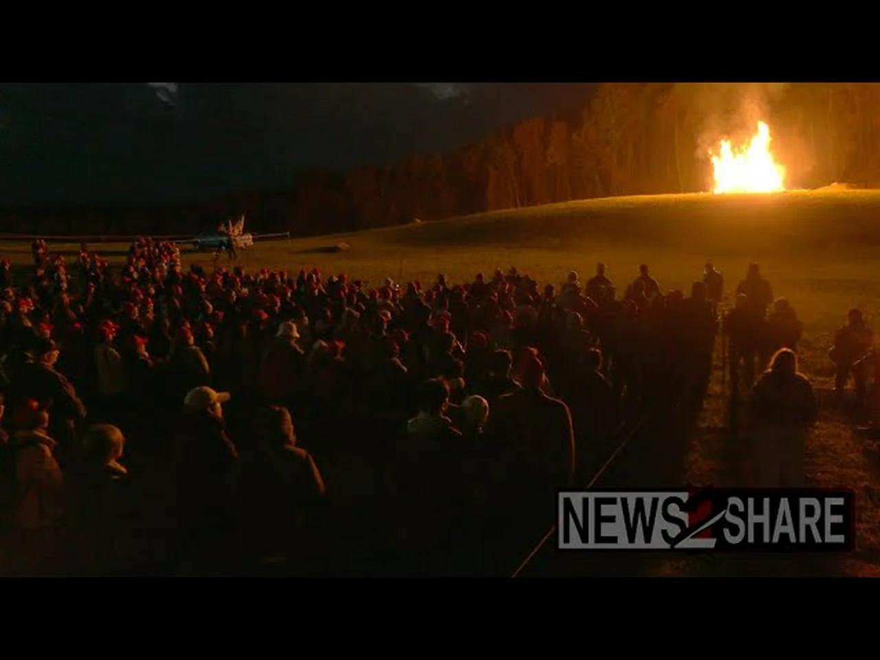 Trump supporters hold bonfire to conclude Rod of Iron Freedom Festival 2024