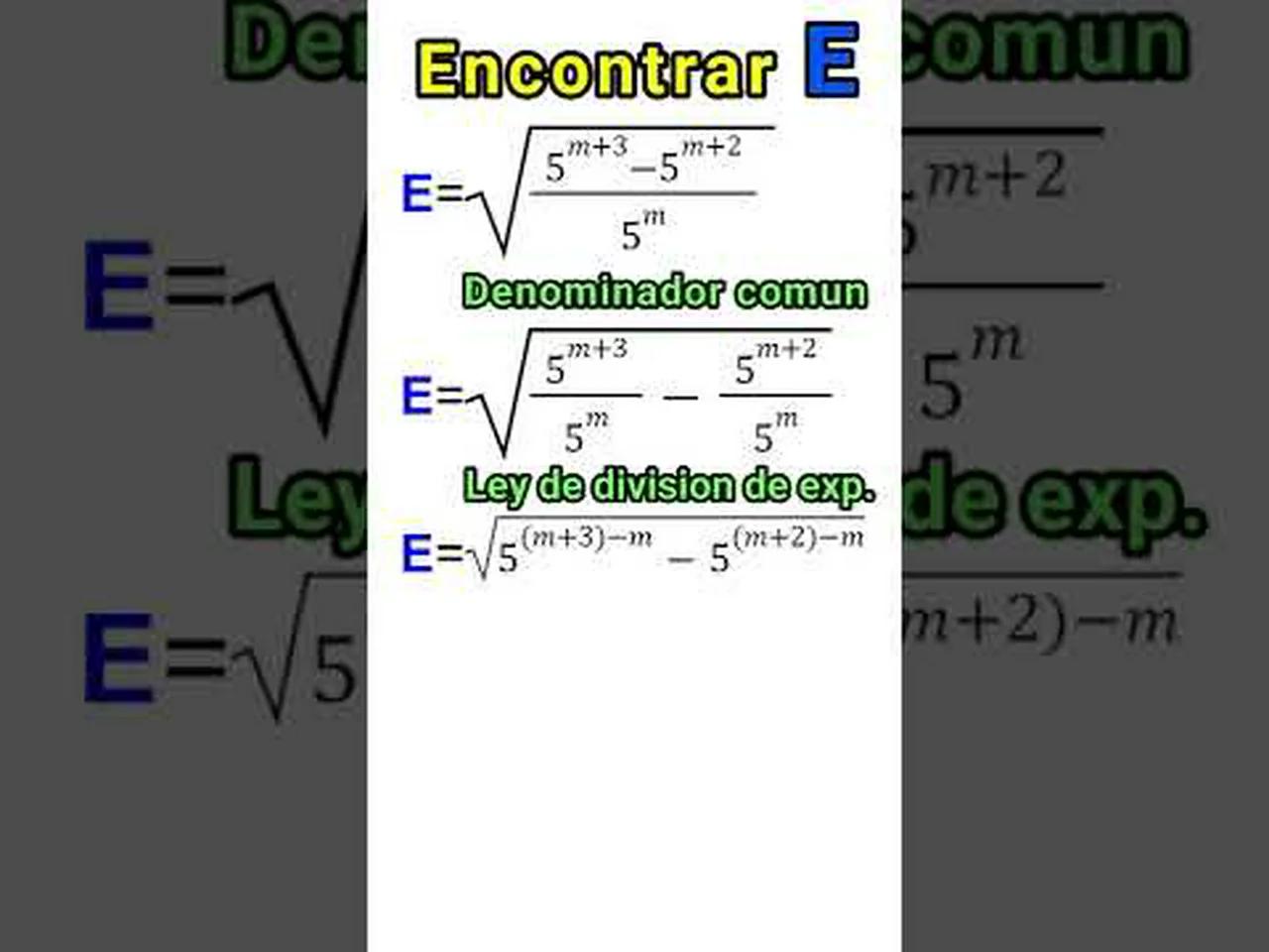Encontrar E sin factorizar m