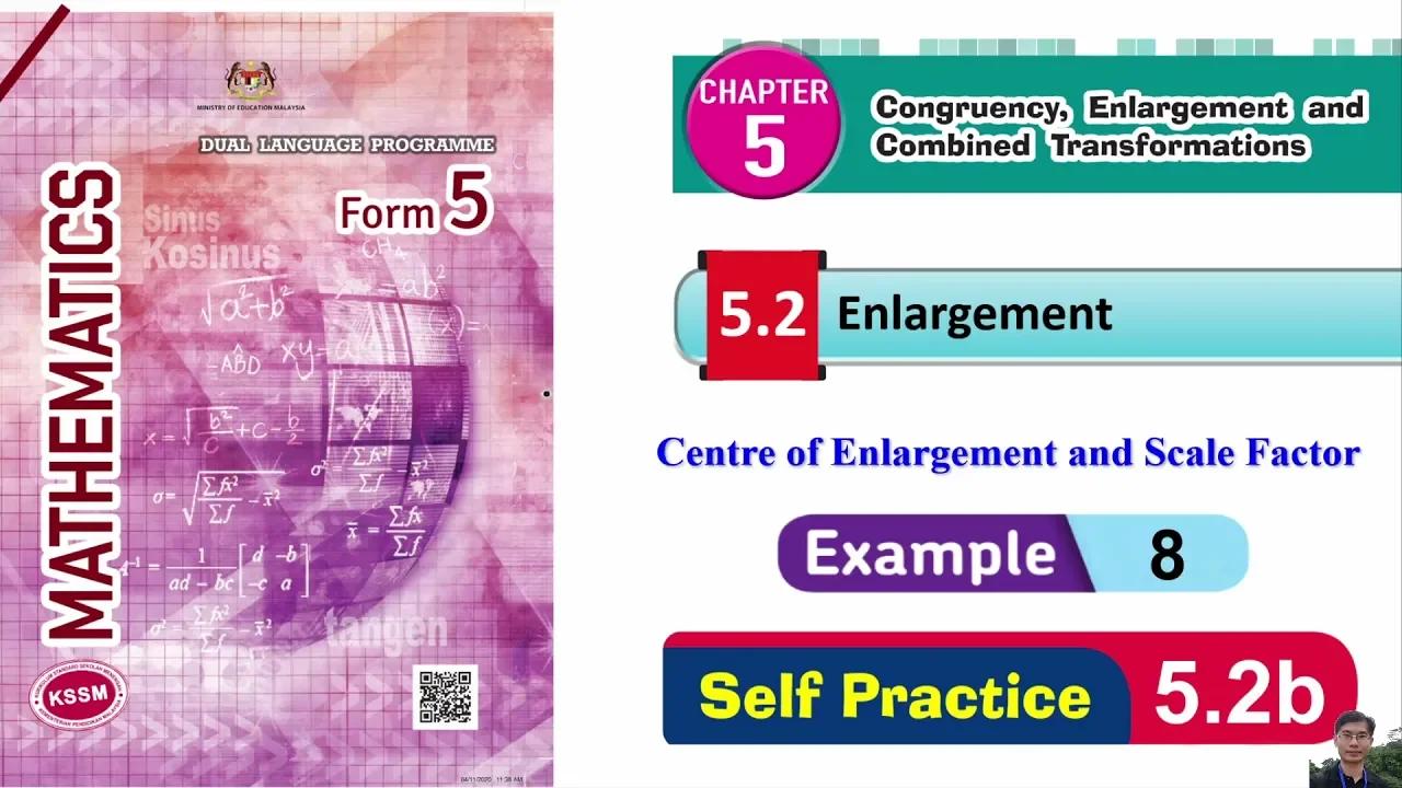 #KSSM #MATHEMATICS FORM 5 #Centre of #Enlargement and #Scale #Factor ...