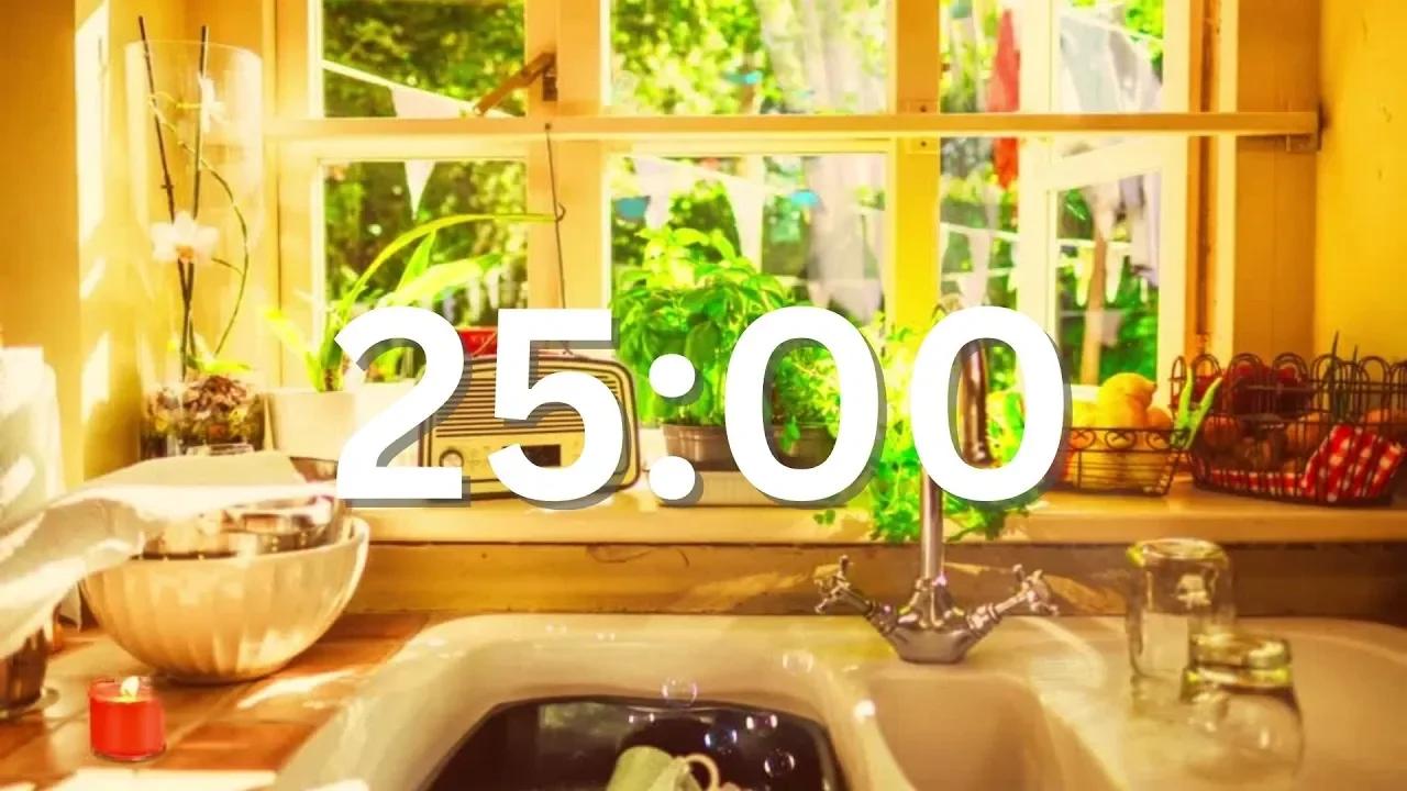 POMODORO TIMER - 25 MINUTE TIMER - Pomodoro Session with Relaxing ...