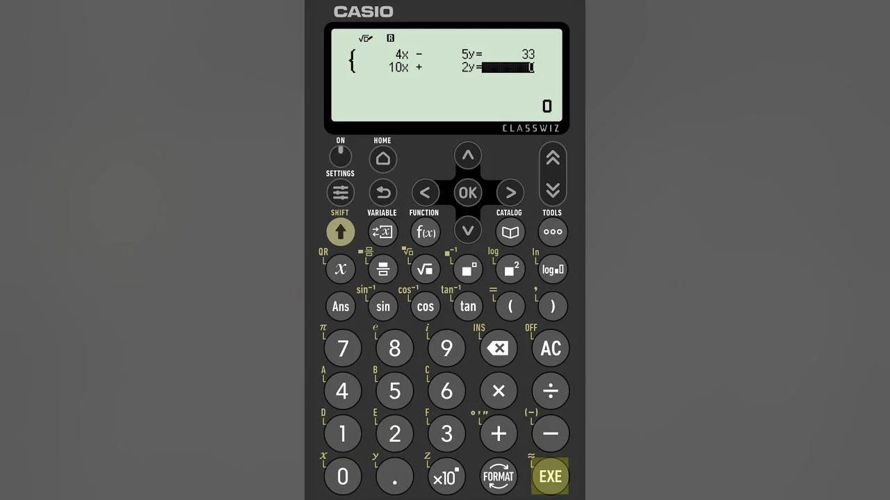 Solving Linear Simultaneous Equations With Two Unknowns On A #Casio #Classwiz fx-991CW #Calculator