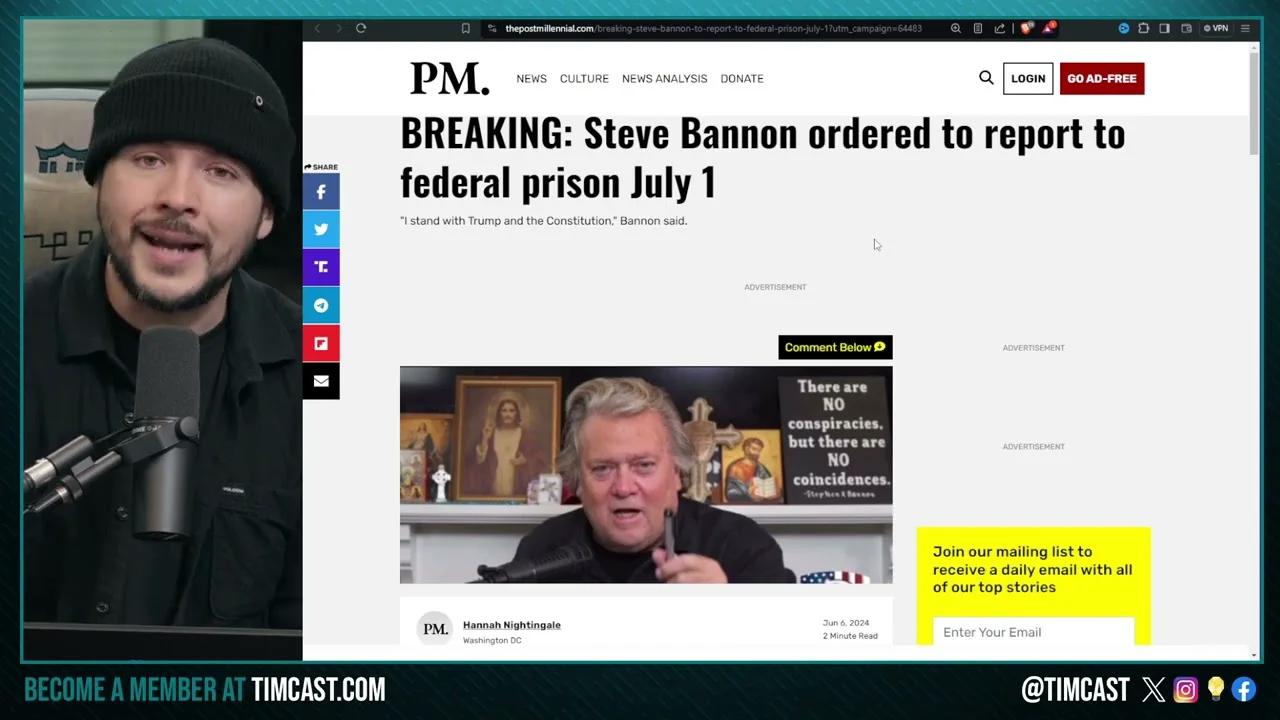 Steven Bannon Ordered TO PRISON July 1st, Democrats Move To IMPRISON ...