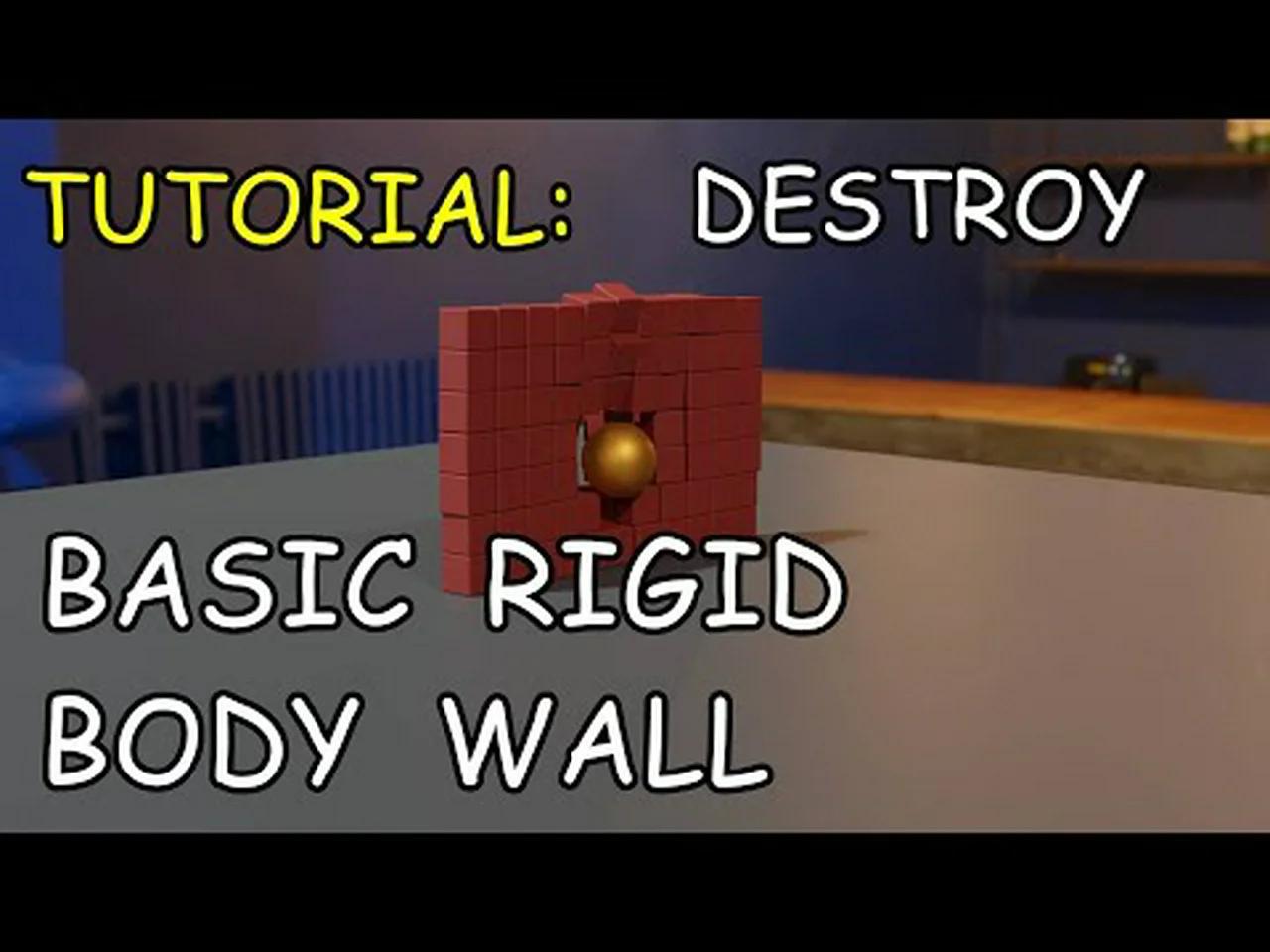 Tutorial: Destroy Basic Rigid Body Wall - Blender
