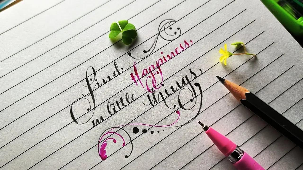 Beautiful Calligraphy handwriting | Quote #calligraphy #artist #happiness