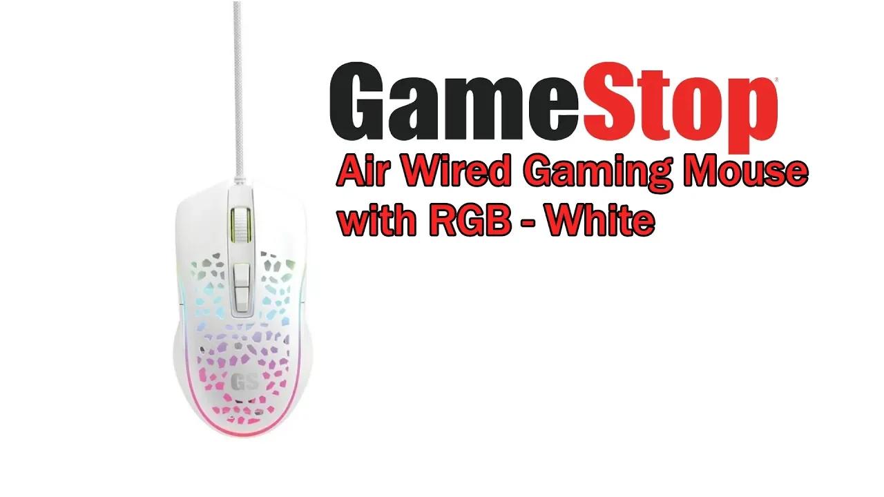 GameStop Air Wired Gaming Mouse with RGB - White Unboxing