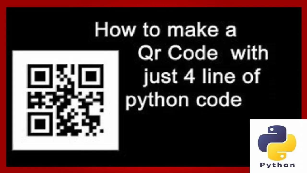 Generate Qr Code Within 4 Lines Of Code Python