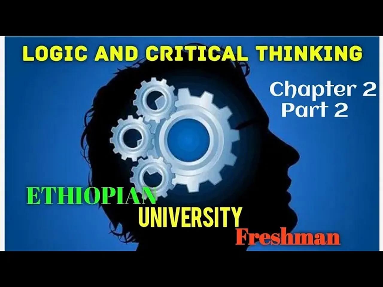 Logic Ethiopian University Freshman Chapter_2 Part_2 Recognizing Arguments