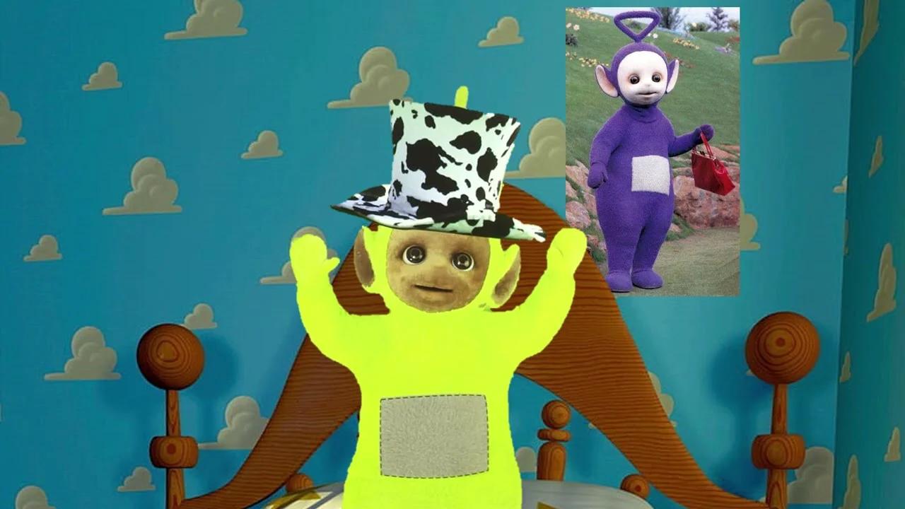 Dipsy from "Teletubbies" sings "Strange Things" from "Toy Story"