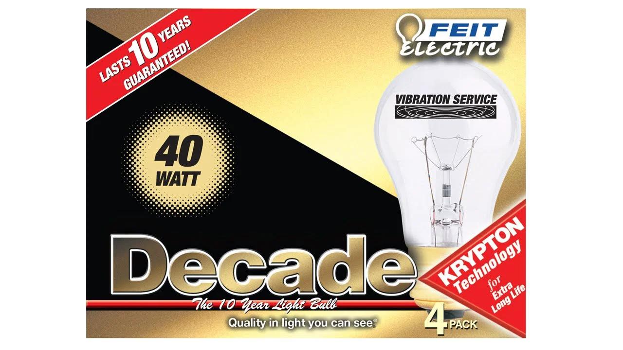 The Decade Bulb: Incandescent light bulbs that last longer than LEDs