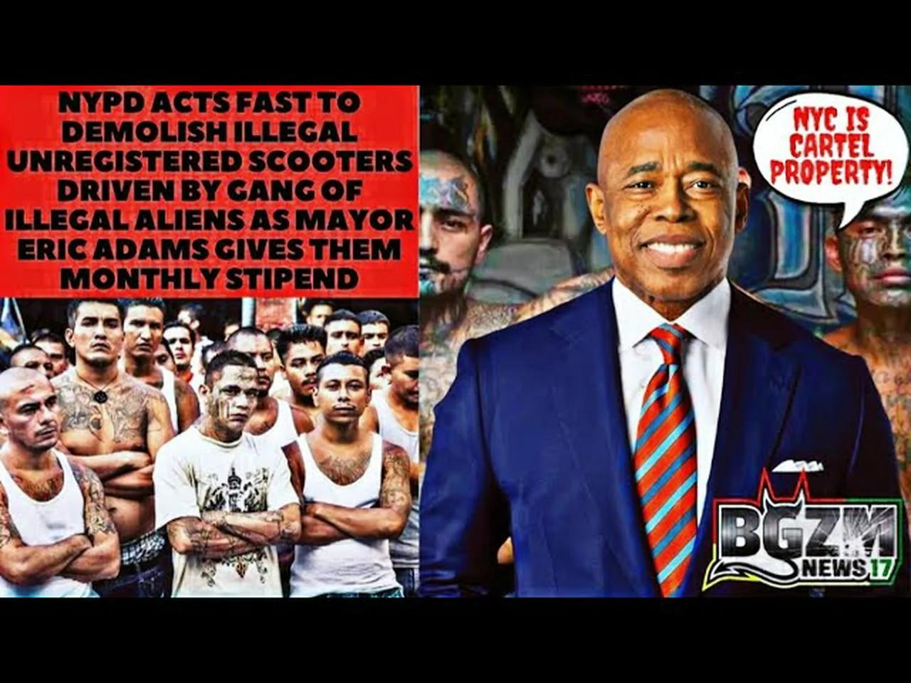 NYPD Demolishes Scooters Driven by Gang of Illegal Aliens as Mayor ...