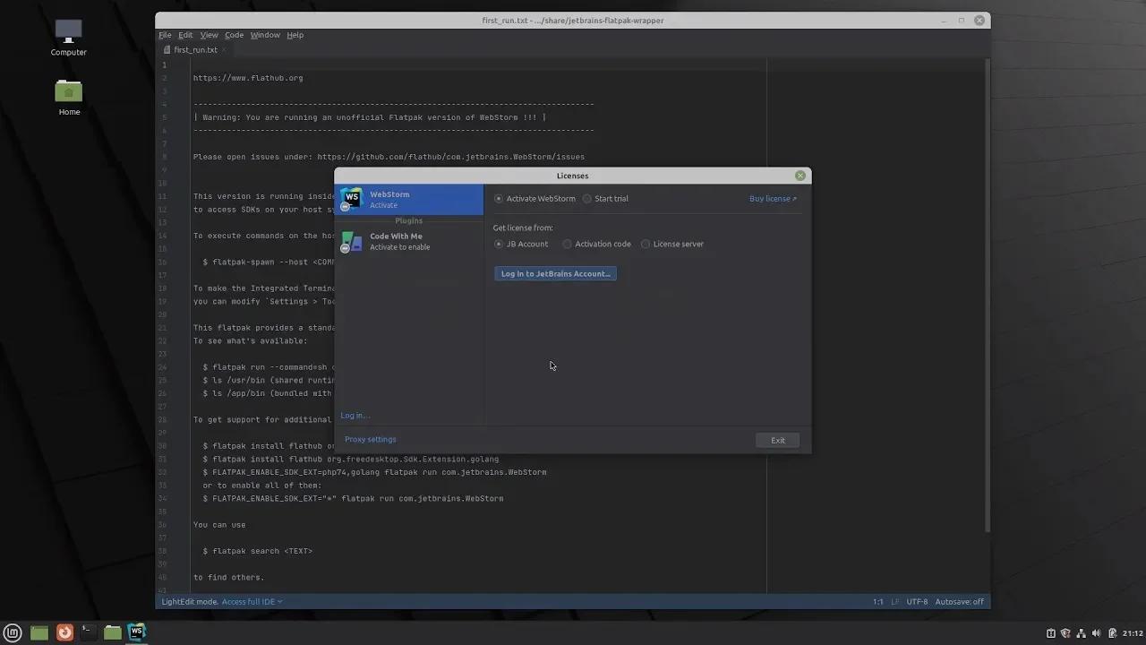 How to install WebStorm on Linux Mint 21