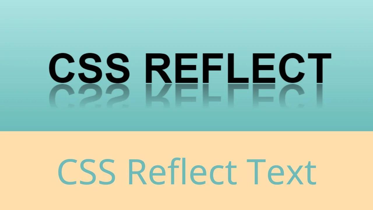 CSS Reflection Text Effect