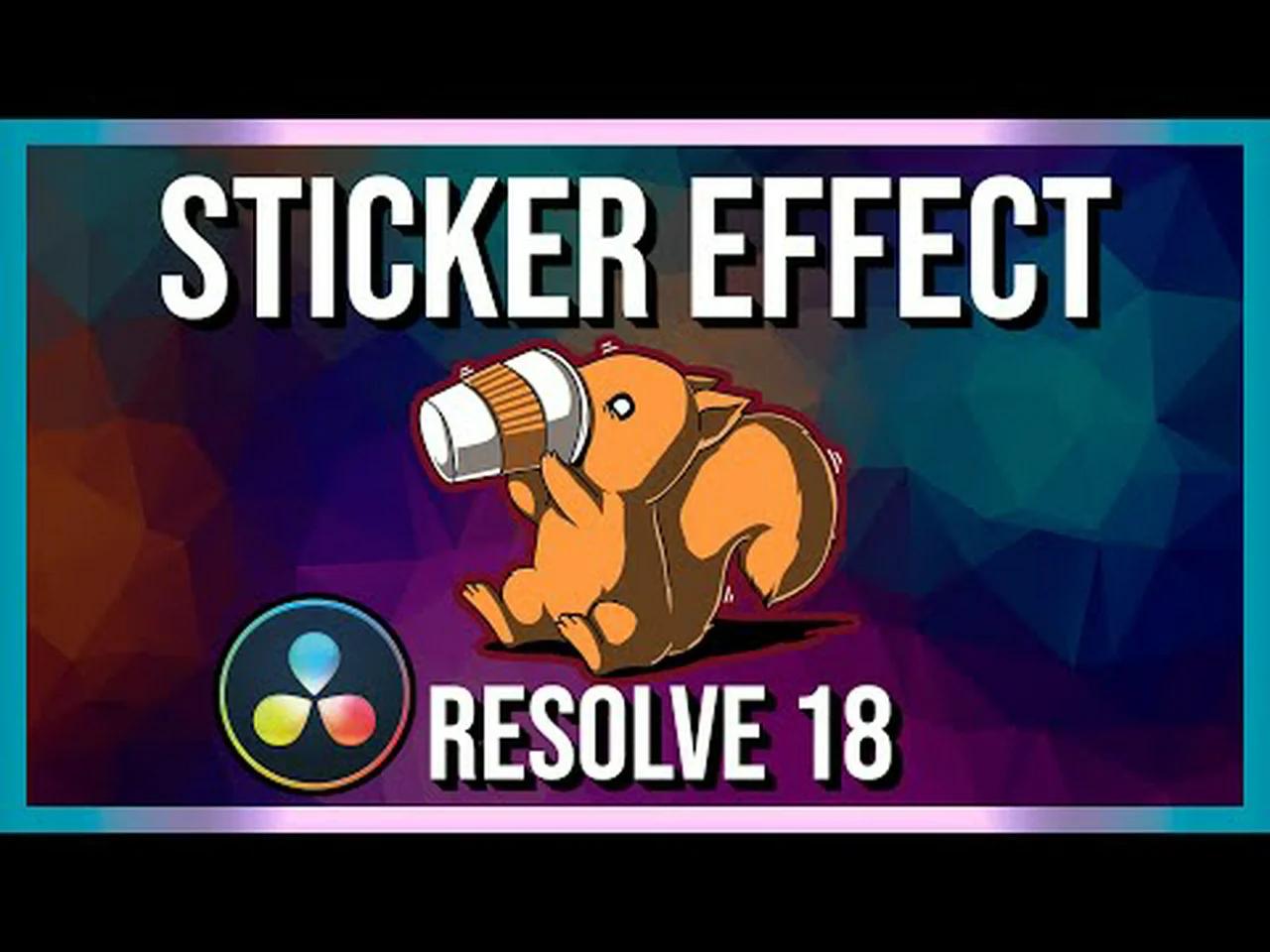 Sticker Border Any Color Outline Effect ~ DaVinci Resolve 18 Fusion ...