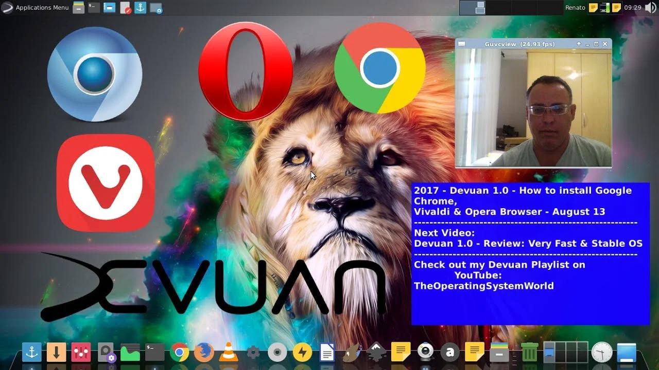 2017 - Devuan 1.0 - How to install Chromium,Google Chrome, Vivaldi & Opera Browser - August 13