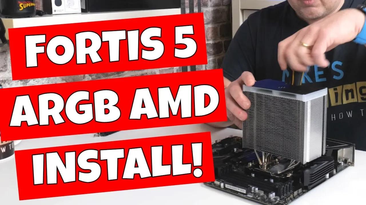 How To Install SilentiumPC Fortis 5 ARGB SPC308 CPU Cooler AMD AM4 Platform