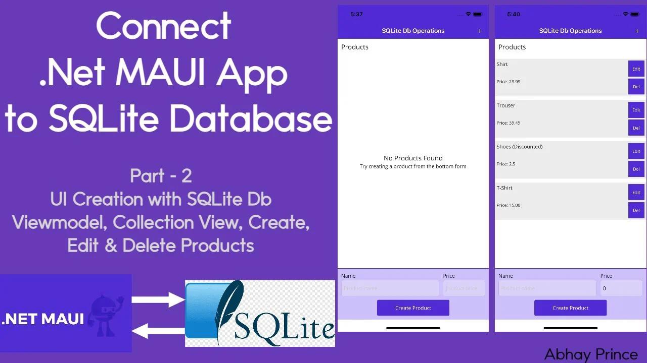 Connect a .NET MAUI App to SQLite Database Step by Step Project Part 2 ...