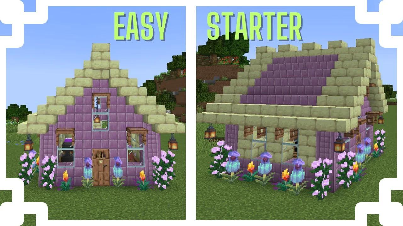 How To Build An End Stone And Purpur Survival Starter House | Minecraft ...