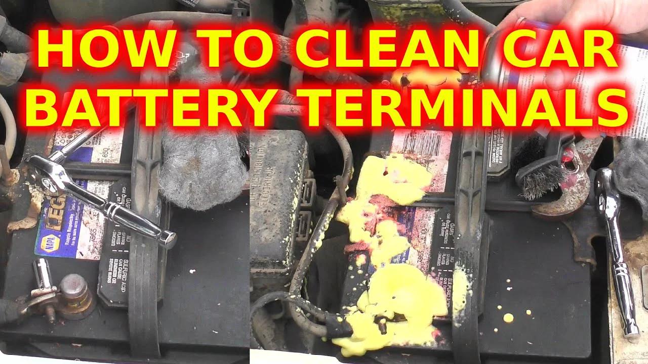 How To Clean Car Battery Terminal Corrosion Acid Oxidation Repair ...