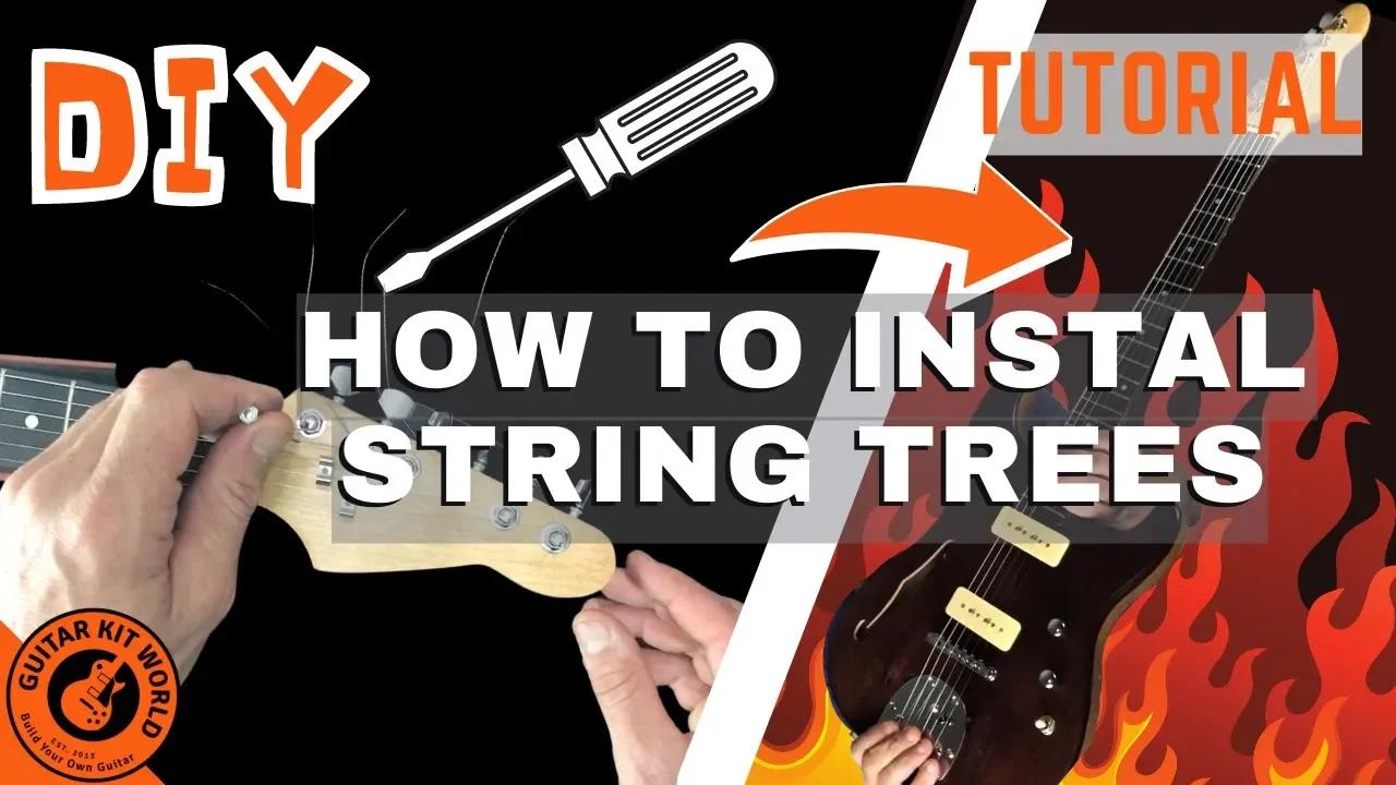 Installing the string trees | Semi-Hollow ST Guitar Kit