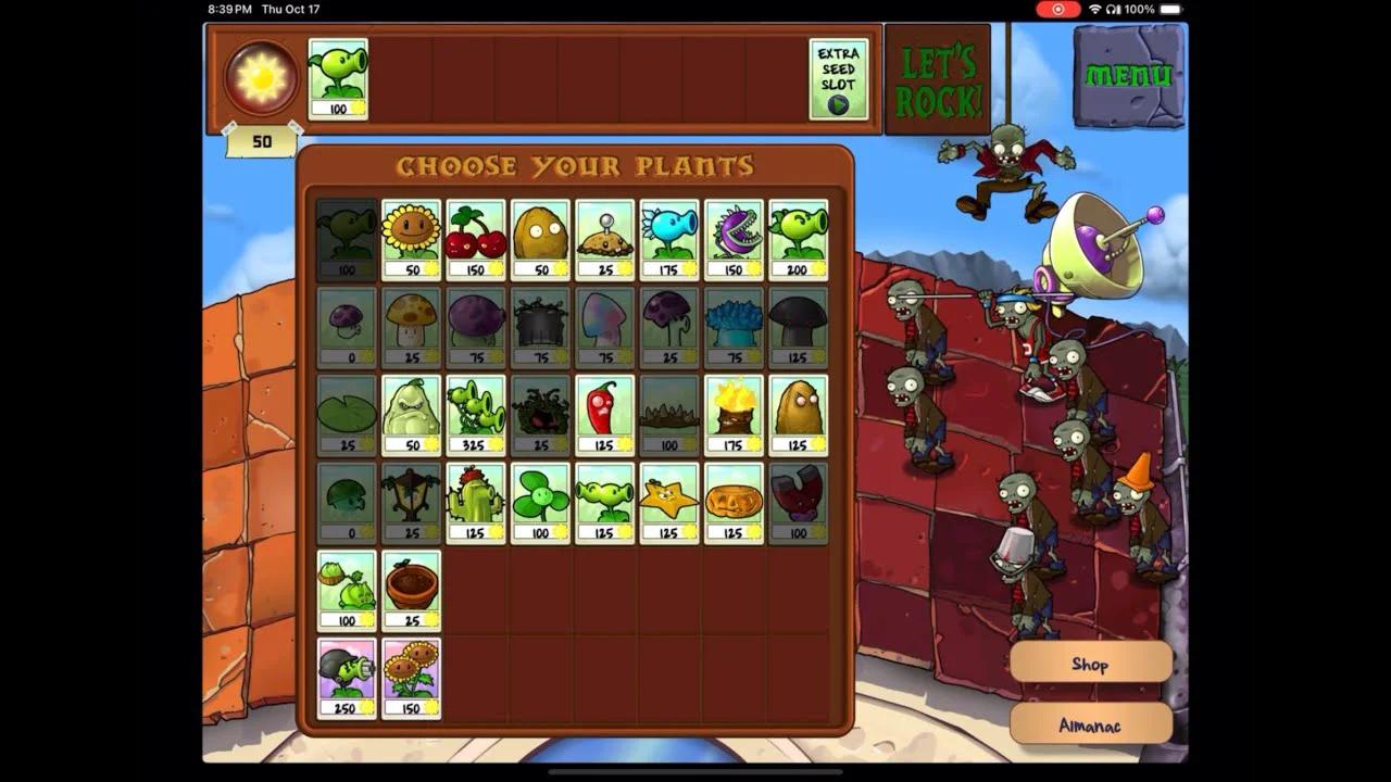 Plants vs Zombies Roof Level 2