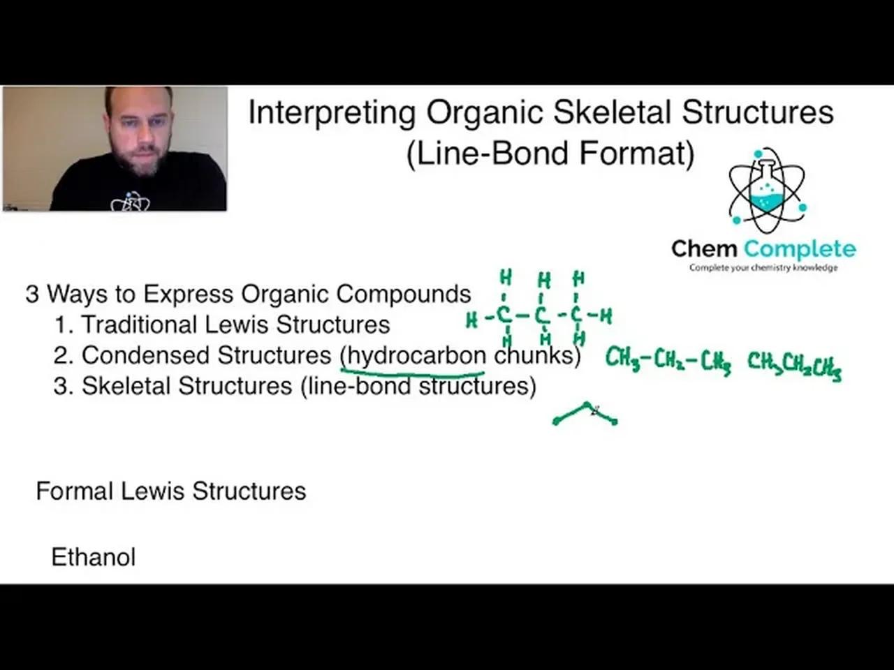 Interpreting Organic Chemistry Skeletal Structures (Line Bond Structures)