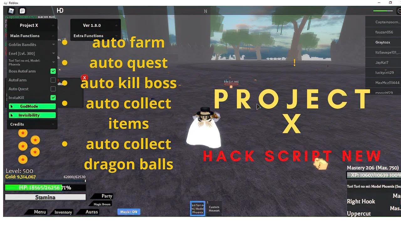 Roblox Project X Script patebin June 2020 Auto Farm All Codes