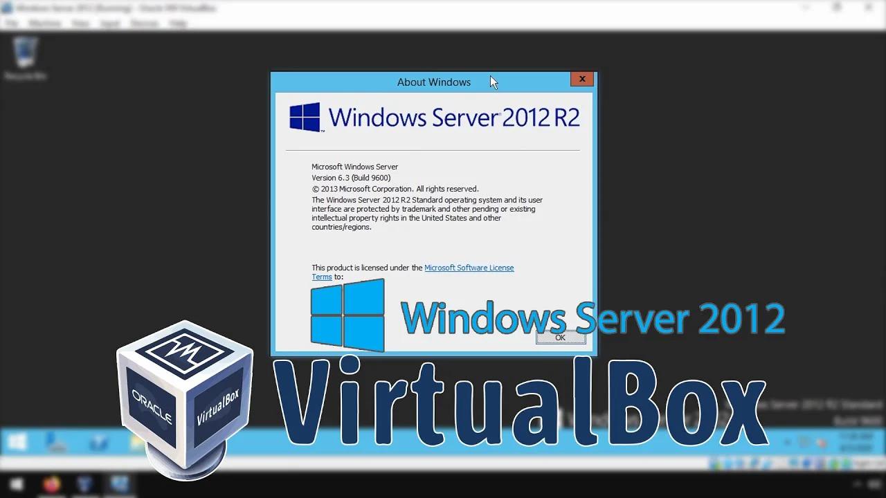 Running a Windows Server 2012 VM in Virtualbox