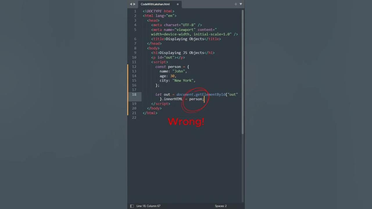 How To Display Js Objects Fix Object Object Javascript 4738