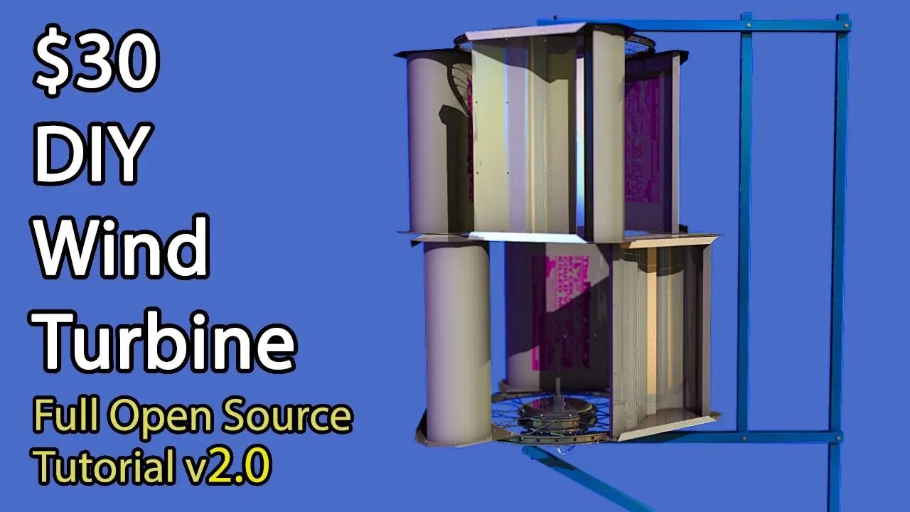 $30 DIY Wind Turbine - Build Tutorial v2.0