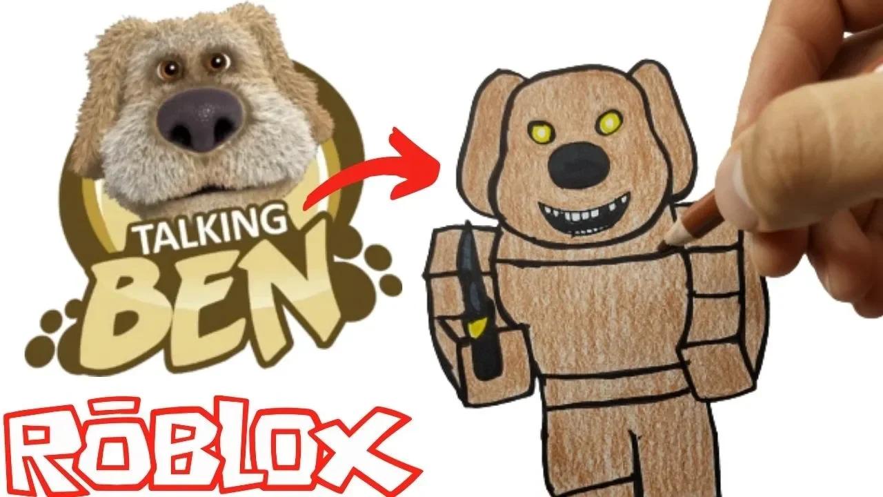 Cómo DIBUJAR a🐶TALKING BEN de ROBLOX /How to DRAW TALKING BEN from ROBLOX