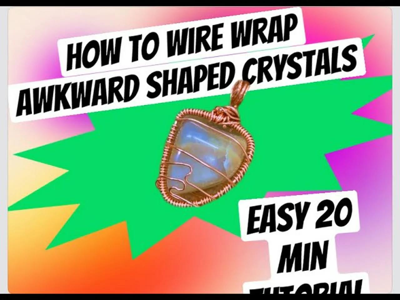 HOW TO WIRE WRAP ODD SHAPED CRYSTALS: Moonstone Pendant 20 MIN Tutorial ...