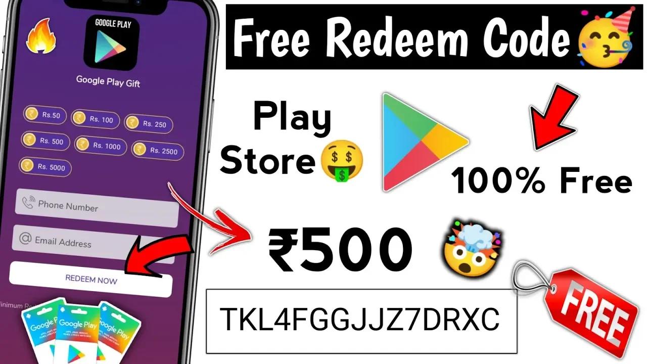 🔥How To Get Free Google Play Store Redeem Code | Free Redeem Code ...